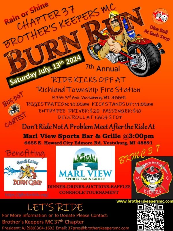 7th Annual Burn Run - Brother's Keepers MC - A Firefighters' Motorcycle ...